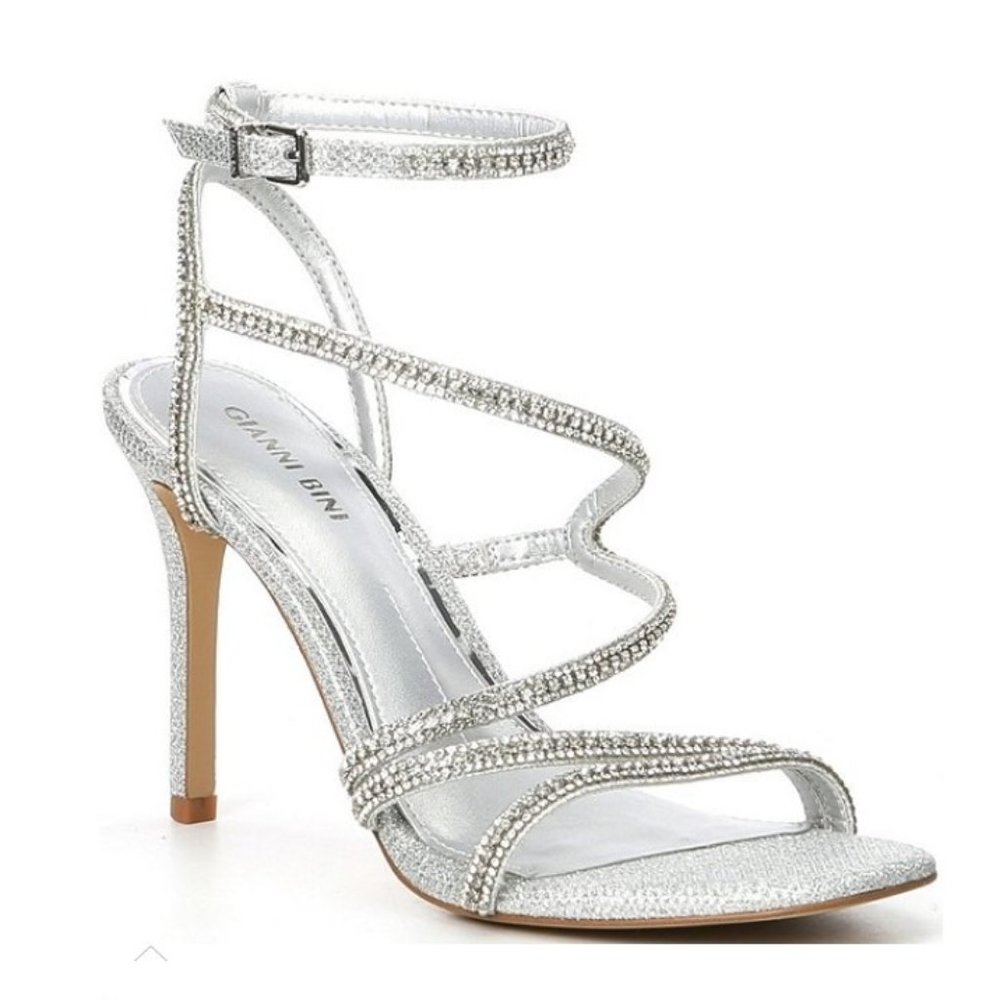 New Gianni Bini Rhinestone Embellished Heel - Gem